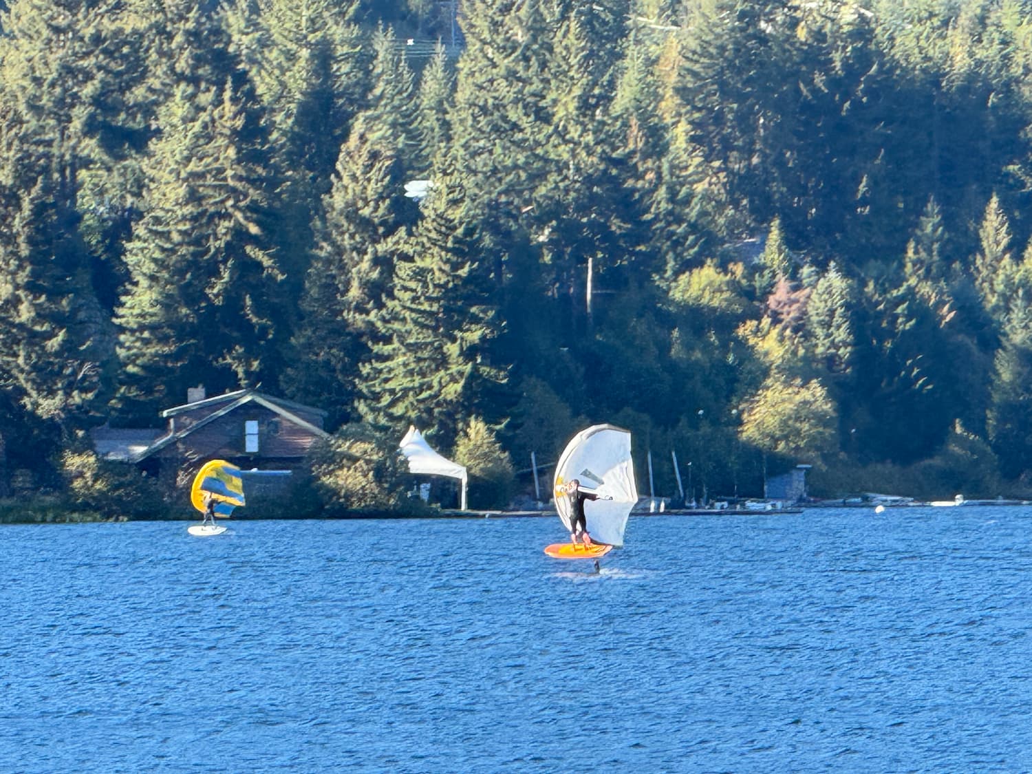 Wing Foiling Whistler on alta Lake - Carry On Queen